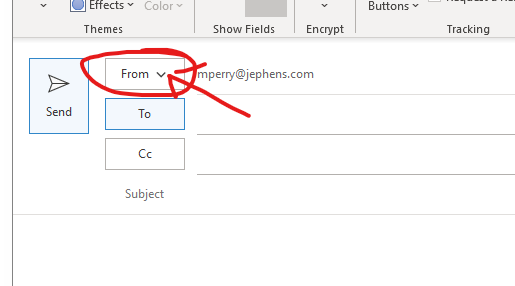 Adding From Field in Outlook - Columbia Group